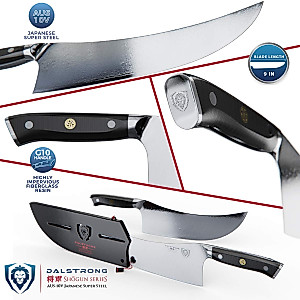 The Shogun Series 9" 'Raptor' Meat Cleaver Bundled with The Dalstrong Premium Whetstone Kit