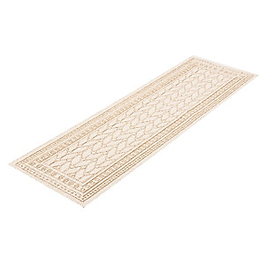 eCarpetGallery Runner Rug for Hallway Kitchen 12 feet Long Jute Style Textured Taupe Carpet Runner, 368014
