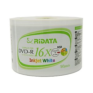 1200 Pack Ridata DVD-R 16X 4.7GB 120 Min White Inkjet Hub Printable Blank Data Video Media Recordable Disc