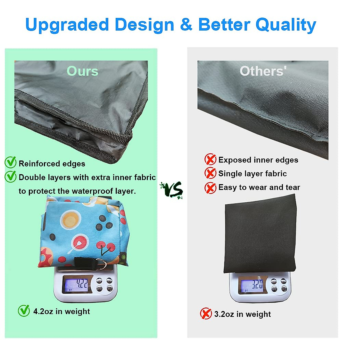 Guinea Pig Hay Feeder, Hanging Rabbit Hay Feeder Bag for Guinea Pigs Bunnies Chinchillas. Blueflower