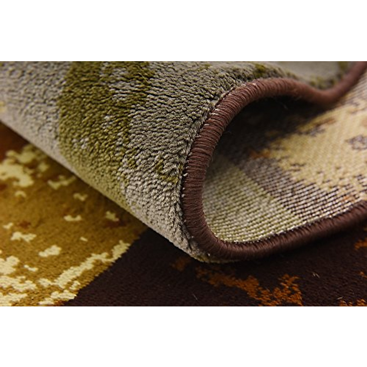 Unique Loom Barista Collection Area Rug - Catuai (5' 1" x 8' Rectangle, Multi/ Brown)