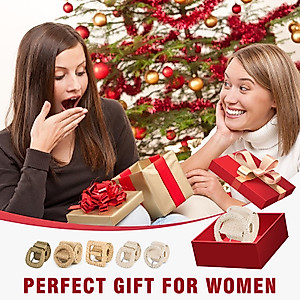 SeptCity Woven Belts for Women, Wide Women Belts for Dresses and Jeans, Boho Stretchy Ladies Belts Gift for Christmas (Khaki with Square Ring)