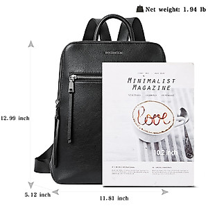 BOSTANTEN Leather Backpack Purse for Women Work Travel Backpack Stylish Ladies Shoulder Bags