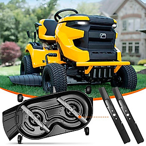 budrash 742-04308 Mower Blades Fit for Cub-Cadet Troy Bilt 42" Deck, 942-04308A Blades for Cub Cad et XT1-LT42 XT2-LX42 Riding Mower, Craftsman LT1500 42" Lawn Tractor, 2 Pack