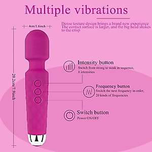 Percussive Handheld Back Muscle Massager Deep Tissue Quiet G S-po-t Massager 20 modes and 8 speeds to choose from USB Rechargeable Massager Ladies Gift DH65F25