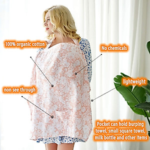 Gina Era Nursing Cover Baby Breastfeeding Cover Infant Feeding Cover Infant Breathable Privacy Breast Feeding Cover 100% Cotton (style7)