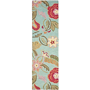 SAFAVIEH Blossom Collection 5' x 8' Blue/Multi BLM675A Handmade Premium Wool Area Rug