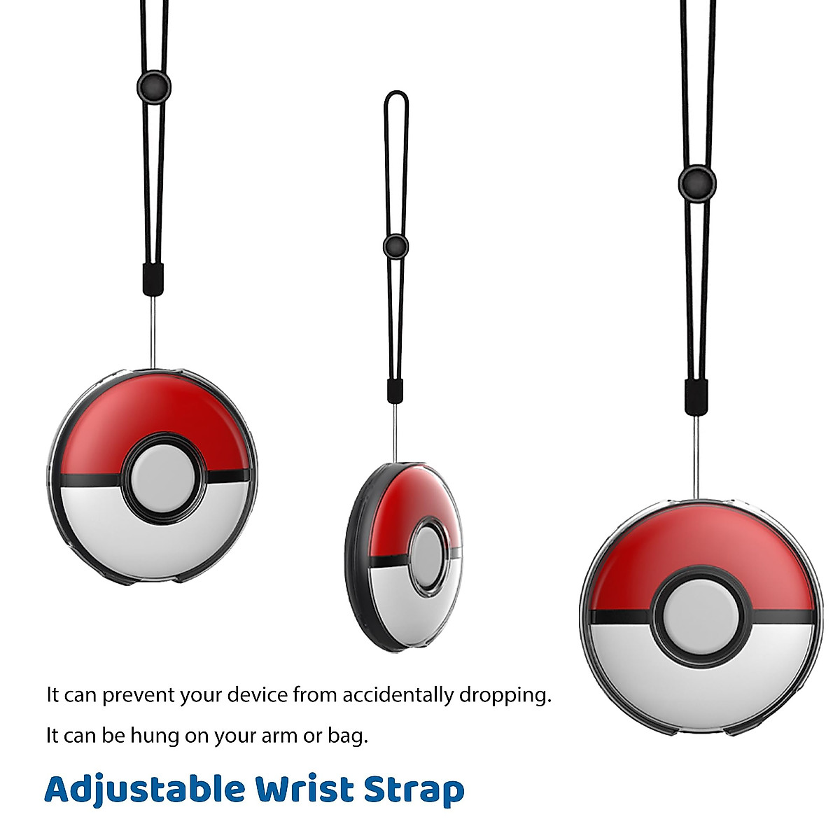 Dobewingdelou Carrying Case for GO Plus + 2023 with Hand Strap and Carabiner Clip Hard Travel Protective Portable Storage Cover Shockproof Accessories Black