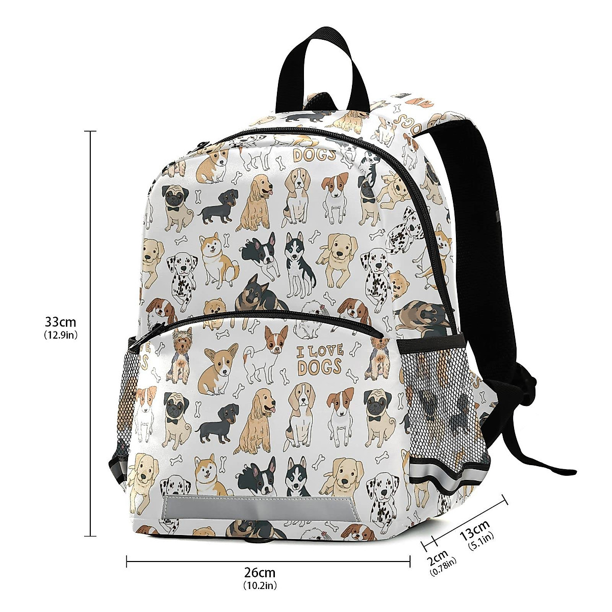 Toddler Backpack for Boys Girls Cute Dogs Kindergarten Preschool School Bookbag Mini Bag 3-6 Years Kids Child Safety Leash