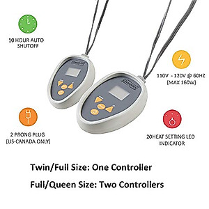 Beautyrest Electric Blanket Luxurious Micro Fleece Ultra Soft Ribbed Textured, Cozy and Snuggly Cover for Cold Weather, Fast Heating, Auto Shut Off, 20 Level Heat Setting Controller, King, Ivory