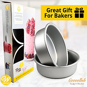 Wilton Small and Tall Pan Set – Pack of 2 Piece Cake Pans – Pan Set Made of Lightweight Aluminum – 2 x 6 inches Cake Pans Set for Baking – Pan Set for Baking Delicious Cakes