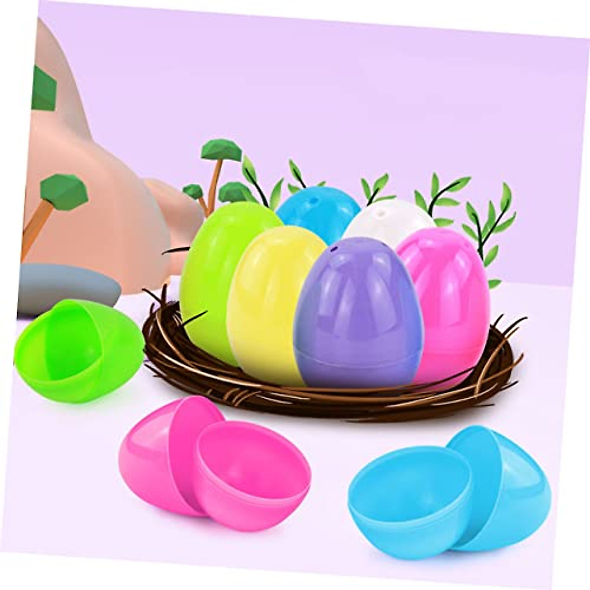 Zerodeko 36pcs Classroom Toys Surprise Filling Egg Treat Easter Eggshell Fillable Ing Random Filler Gift Plaything Party Empty Decor Storage Hiding Stuffer Chocolate Wrapping