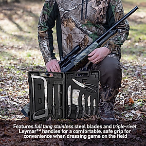 Maxam Game Processing Set, for Field Dressing Deer and Other Game, Fully Portable in a Durable Case, 13-Piece