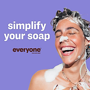 Everyone 3-in-1 Soap, Body Wash, Bubble Bath, Shampoo, 32 Ounce (Pack of 2), Lavender and Aloe, Coconut Cleanser with Organic Plant Extracts and Pure Essential Oils (Packaging May Vary)