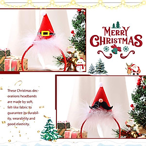 CLOACE Christmas Headbands Xmas Hair Hoop Red Santa Hat Hairband Party Costume Hair Accessories for Women and Girls(pack of 2)