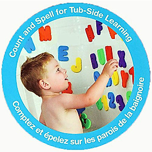 BAIVYLE Baby Bath Toys Foam Fun Alphabet Letters and Numbers-Floating Toy 36 PCS ABC for Bathtub Educational Kids Boys Girls. Baby Bath Time Toys-Makes Clean Up Easy as They Drip Dry in The Tub