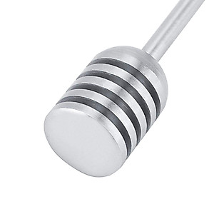 Fdit Solid Stainless Steel Honey Dipper Drizzler Stirrer Spoon Mixing Stick Tool