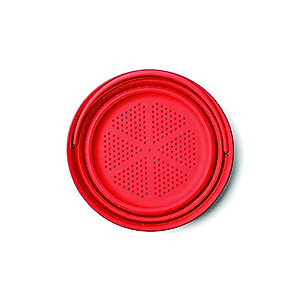 Fox Run Collapsible Silicone Steamer Basket Insert for Instant Pot, 6-Quart, Red