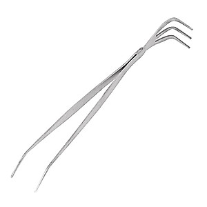 2-in-1 Ergonomic Stainless Steel Root Rake Bonsai Tweezers Soil Farming Tool