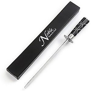 Professional Honing Steel (10” or 12”), Magnetized for Safety, No Rust, No Cheap Plastic! Noble’s Knife Sharpener Has an Oval Handle for a Firm Grip and is Built For Daily Use, Perfect for Chefs!