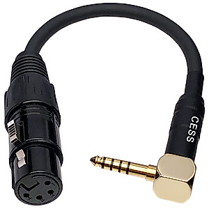 CESS-252 Right Angle 4.4mm to 4 Pin XLR Female Jack Headphone Adapter Cable