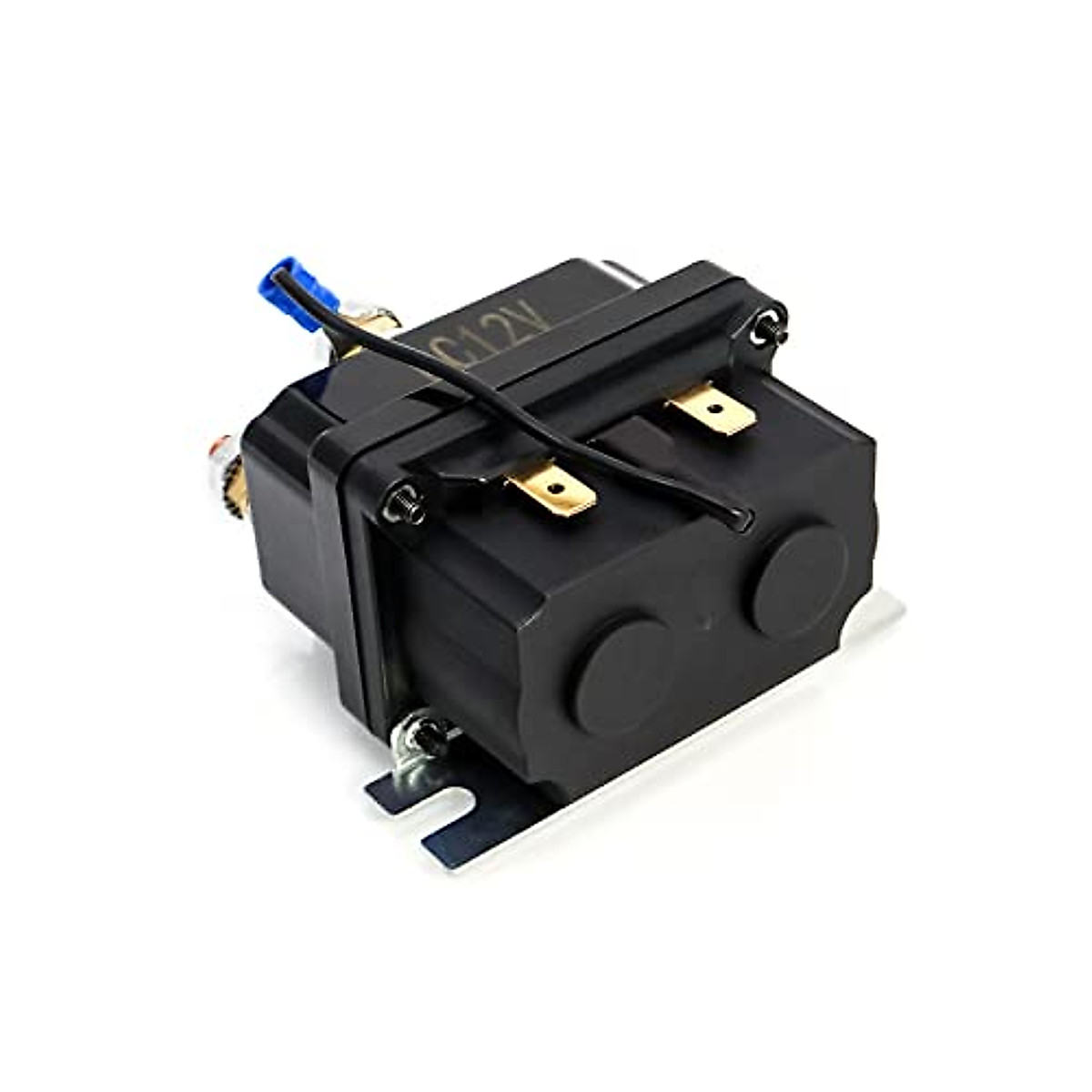QWORK Solenoid Relay, 12V 250A Winch Relay Solenoid Replacement Contactor for 3000-5000lbs ATV UT Winch Control, 2 Pack