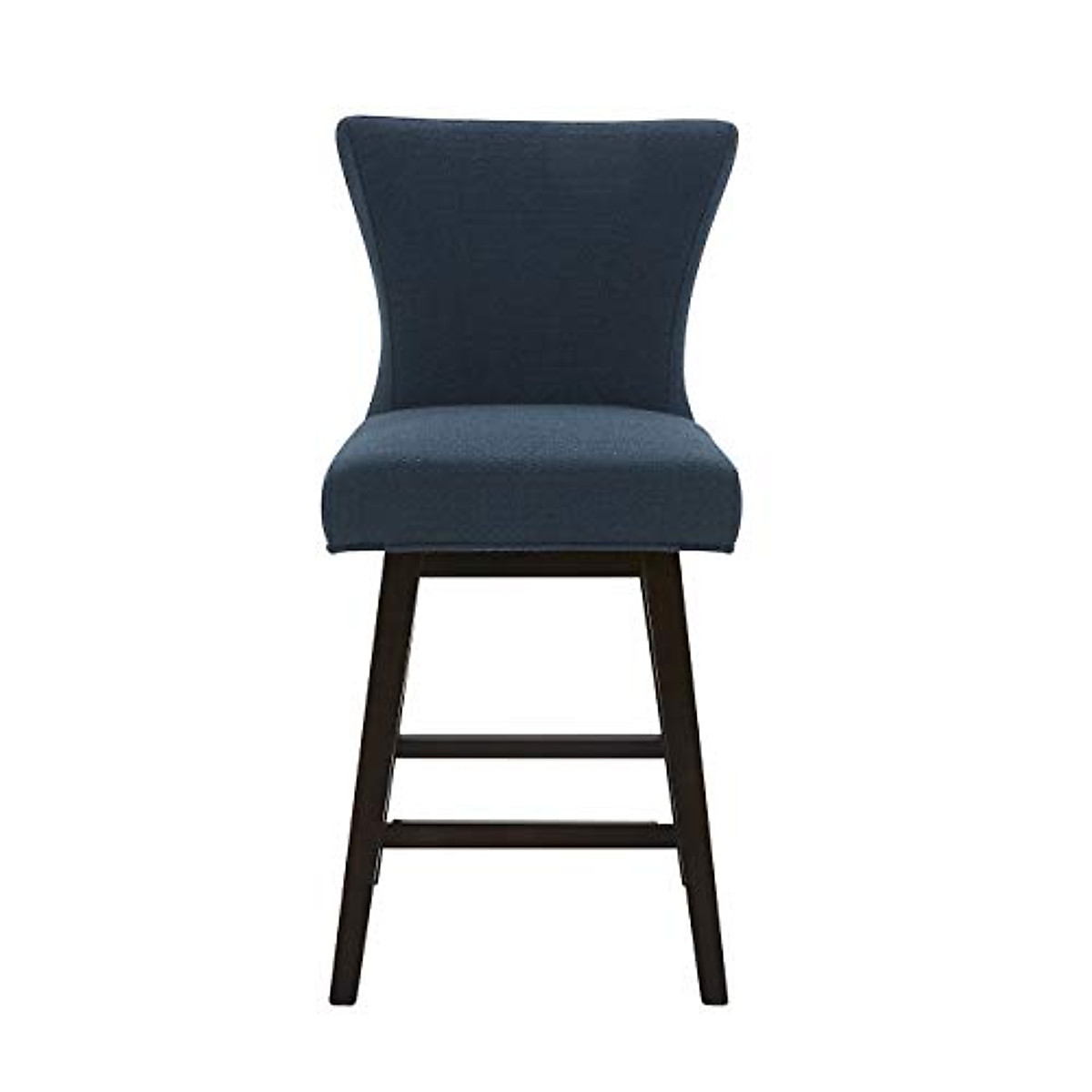 Amazon Brand – Stone & Beam Esme Memory-Swivel Counter-Height Barstool, 39.4"H, Cadet Blue
