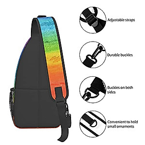 MANQINF LGBT Gay Pride Sling Bag,Multipurpose Crossbody Backpack Shoulder Chest Bag for Women Men Travel Hiking Daypack