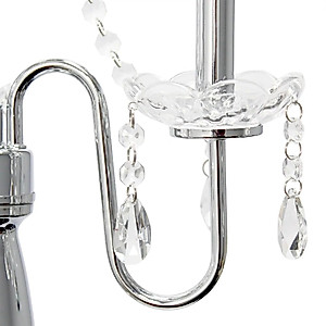 EAUSO Crystal Drop Floor Lamp,Elegant Designs Trendy Romantic Sheer Shade Floor Lamp With Hanging Crystals,create A Romantic Atmosphere In A Living Room Or Office,Great Fit For Any Room,fresh Decorati