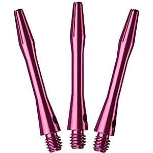 US Darts 3 Sets (9 shafts) Pink Aluminum Dart Shafts Ex-Short (1 1/4in) + O Rings