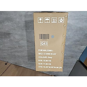 Sweetcrispy Office Computer Desk Chair, Ergonomic High-Back Mesh Rolling Work Swivel Chairs with Wheels, Comfortable Lumbar Support, Comfy Arms for Home, Bedroom, Study, Student, Grey