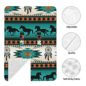 SUYGGCK Aztec Tribal Horse Baby Car Seat Canopy Cover Multi Use Nursing Cover for Newborn Car Seat Canopy Mom Nursing Breastfeeding Covers Newborn Shower Gift, One Size