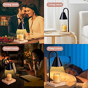 Abisailov Electric Candle Warmer Lamp with Timer, Candle Lamp Warmer for Jar Candles, Dimmable Lamp Candle Warmer Light, Aesthetic Candle Warming Lamp, Modern Candel Warmer