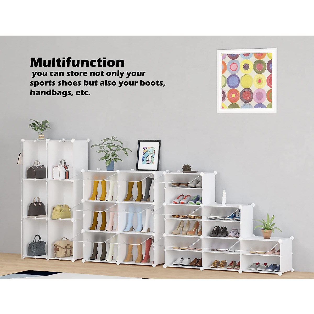 HOMIDEC Shoe Storage, 6-Tier Shoe Rack Organizer for Closet 24 Pair Shoes Shelf Cabinet for Entryway, Bedroom and Hallway