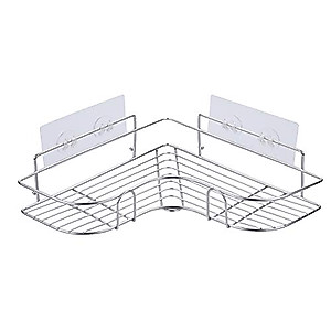 LAIGOO 8 Pcs Replacement Adhesive Stickers for Shower Caddy Corner, No Drilling Wall Hooks Adhesive Strips for Bathroom Shelves