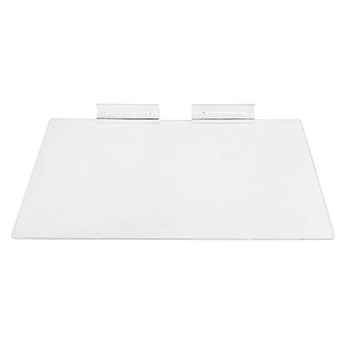 Prolinemax 4 Pc Slatwall 12'' x 6'' Flat Styrene Clear Shoe Shelf Acrylic Display Fixture