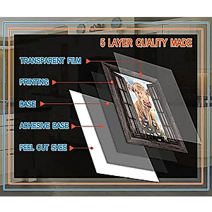 Tup Kitchen Dishwasher Sticker Farm Cow Panels,Window Flower Refrigerator Door Cover Sheet,Fridge Home Cabinet Decor Decals Appliances Stickers 23 Wx26 H inches, , 23 Wx26 H inches(Non Magnet),