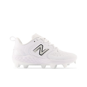 New Balance Women's Fresh Foam Velo V3 Molded Softball Shoe, White/White, 9