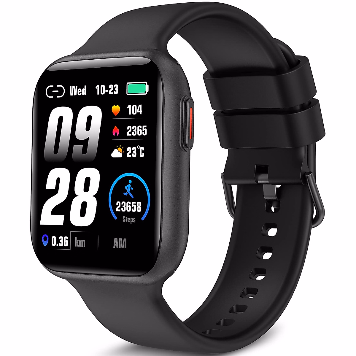 BRIBEJAT Smart Watch for Men Women (Answer/Make Call), HD 1.75" Zinc Alloy Case Smartwatch, Waterproof Fitness Tracker Pedometer SpO2/Heart Rate/Sleep Monitor, Compatible with iPhone Android Phone