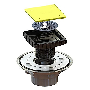 Ebbe E4024 PVC Three Piece Clamp Collar Drain Assembly, 2-Inch, Black