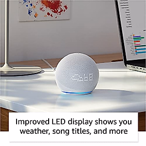 Echo Dot (5th Gen) with Clock | Cloud Blue with Kasa Smart Plug Mini