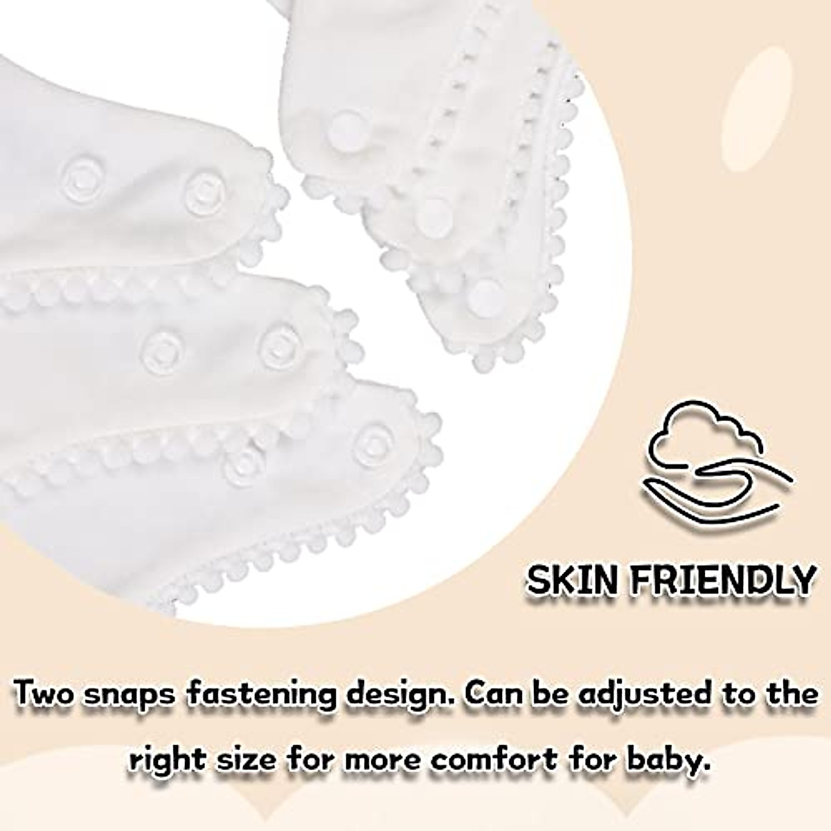 Bamery Baby Bandana Bibs Cotton Drool Bibs for Drooling and Teething Absorbent for Boy Girl (Pure White)