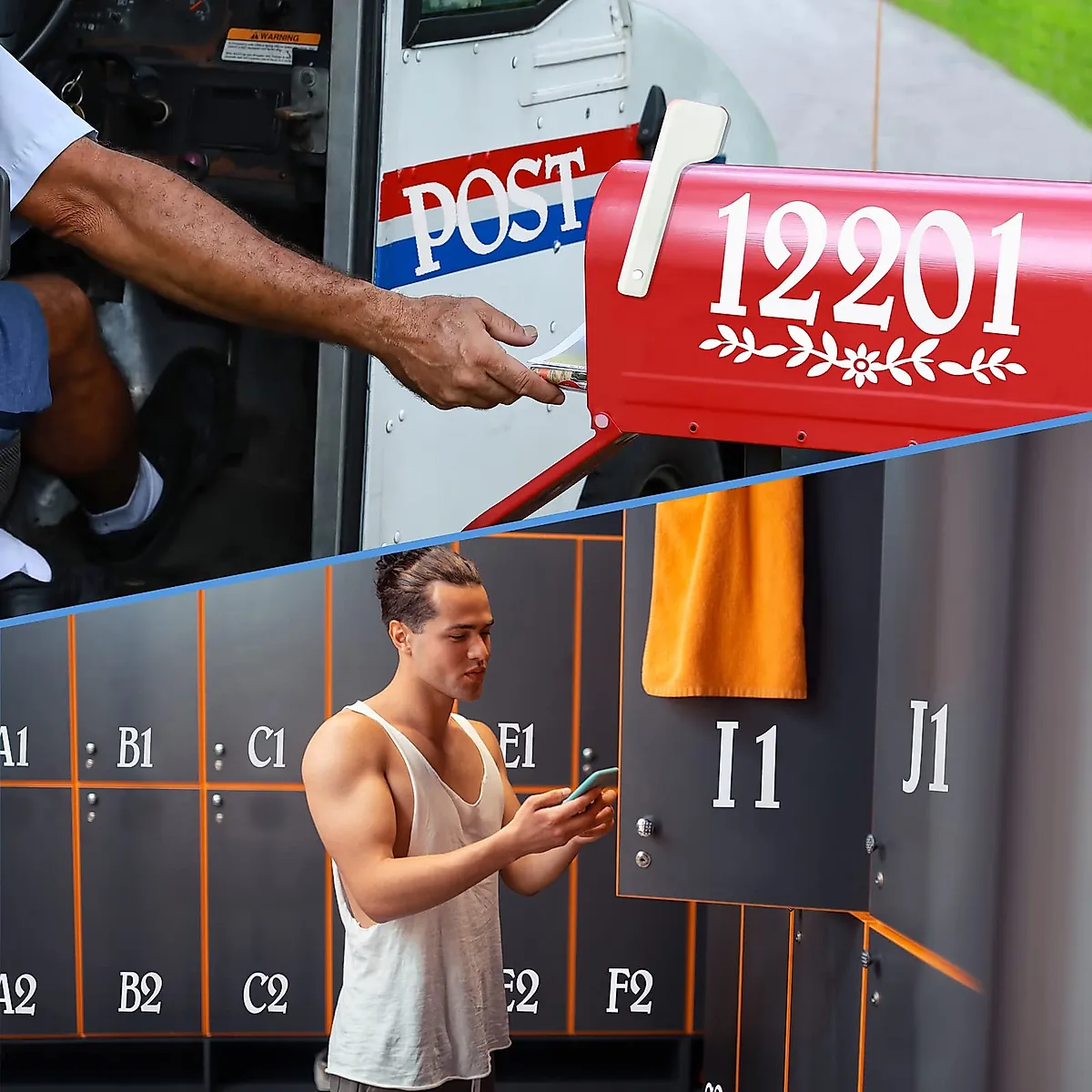 Reflective Mailbox Numbers Stickers for Outside,132 Pcs 3" Letter and Number Stickers Address Numbers for Mailbox,White Self Adhesive Vinyl Waterproof Address Number House Decal Stickers for Cars Home