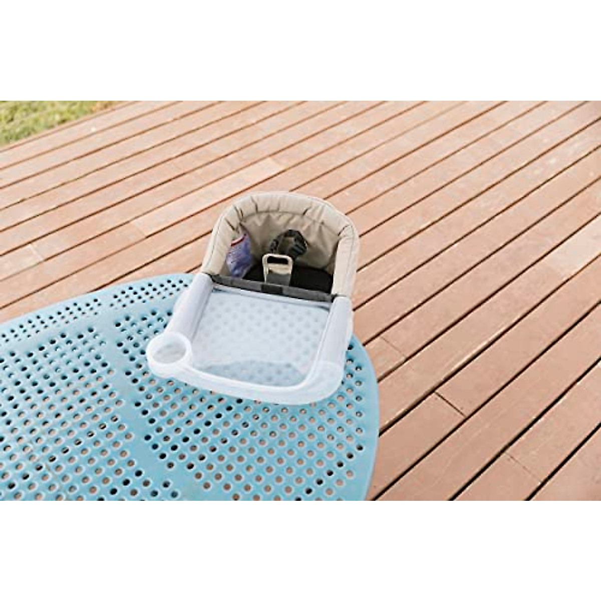 Inglesina Fast Dining Tray Plus, Clip-On Accessory for Fast Table Chair - For Toddlers, Baby and Kids - For Eating, Daycare or Restaurant - Non Slip, Portable, Space Saver and Reusable - Clear Plastic