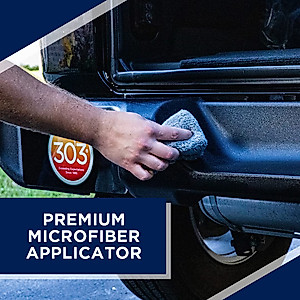 303 Products Premium Microfiber Applicator (2 Count) - Car Detailing Applicator Pads - Gentle Scratch-Free Microfiber - Machine Washable and Re-Usable - Foam Pad Interior - (39031)