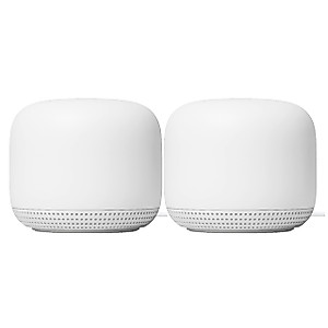 Google Nest WiFi Access Point Non-Retail Packaging - Connect to AC2200 Mesh Wi-Fi 2nd Gen (2-Pack, Snow)