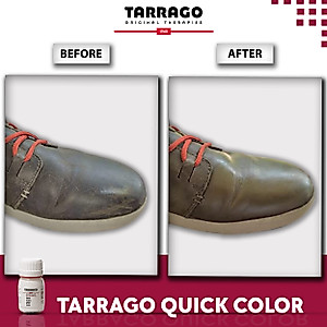 Tarrago Quick Color Dye Leather and Canvas Repair - 25 ml Leather Shoe Dye for Dyeing of Leather Footwear, Bags, Shoes, Jackets, Purses & More - Dark Beige #606