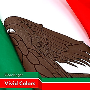 G128 Mexico Mexican Flag | 3x5 Ft | LiteWeave Pro Series Printed 150D Polyester | Country Flag, Indoor/Outdoor, Vibrant Colors, Brass Grommets, Thicker and More Durable Than 100D 75D Polyester