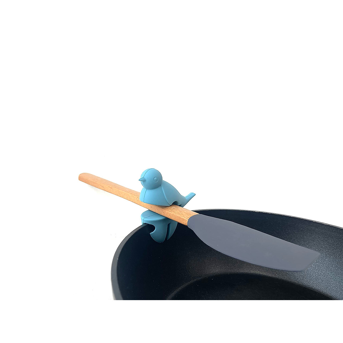 Spoon Pot Pan Holder Spatula Bracket Clip Set Heat Resistance Silicone Kitchen Gadgets Fun Kitchen Gadget BPA-Free, Non-Slip Spoon Holder Stove Organizer (2)