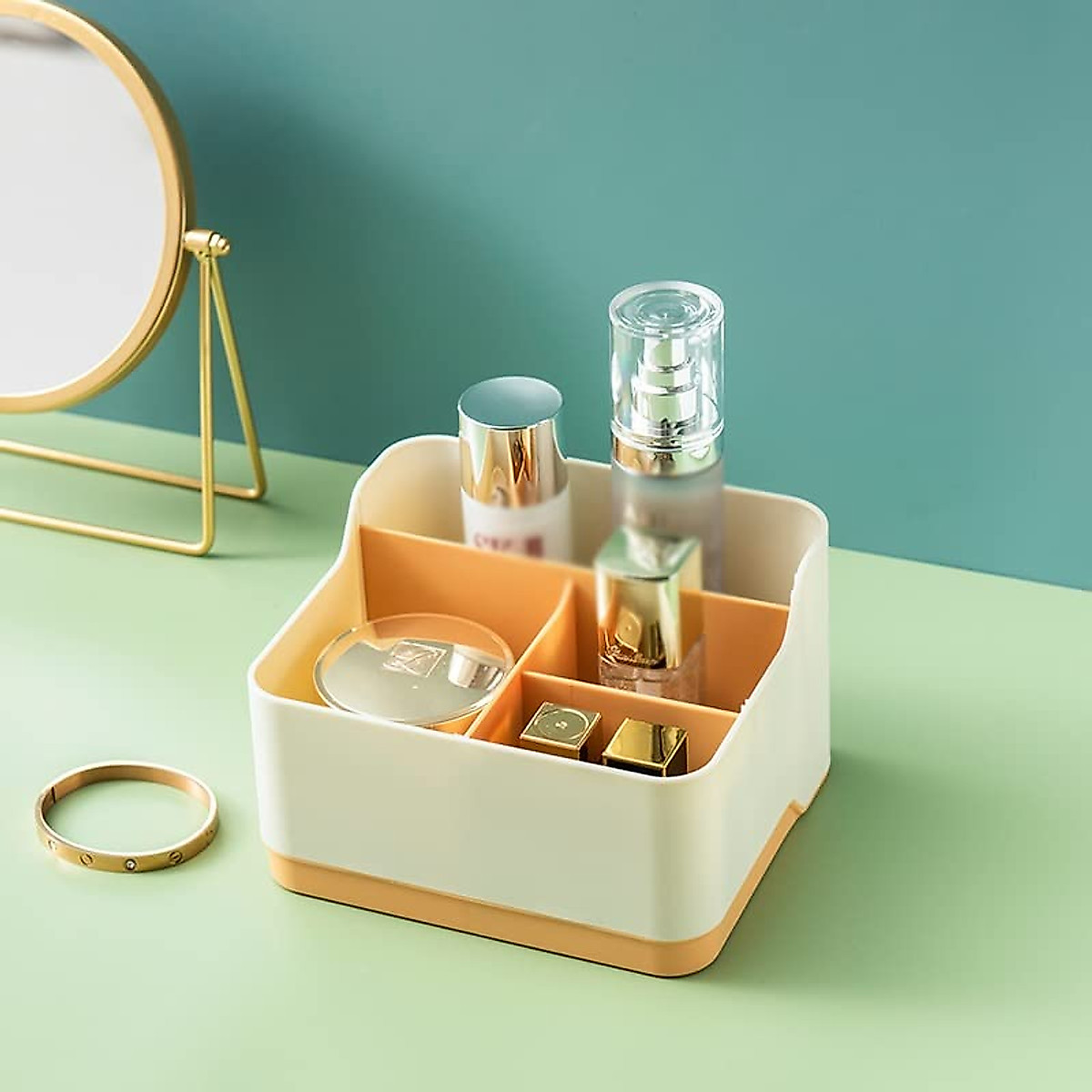 BKDFD Desktop Sundries Organizer Box Home Living Room Remote Control Rack 4-slot Desktop Storage Home Storage Box (Color : E, Size : 1)